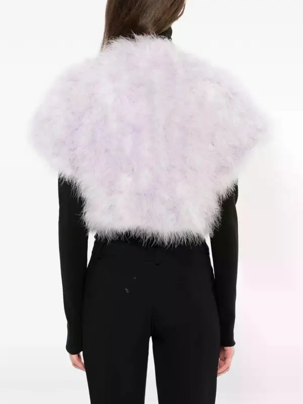 YVES SALOMON Feather Cape - Purple