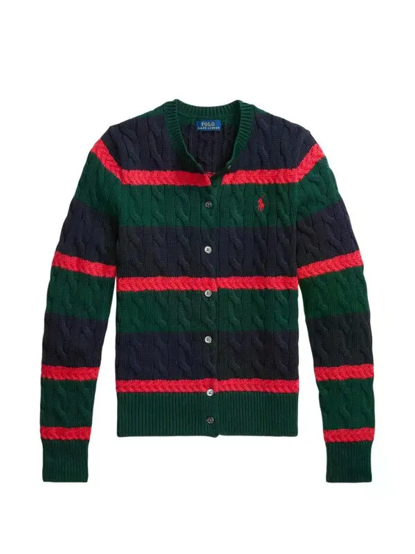 Polo Ralph Lauren Striped Cable-knit Cardigan