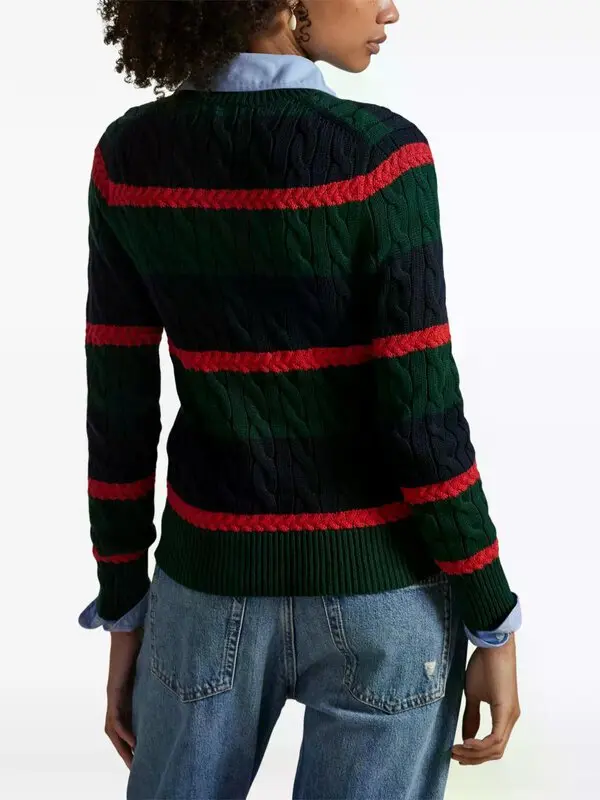 Polo Ralph Lauren Striped Cable-knit Cardigan