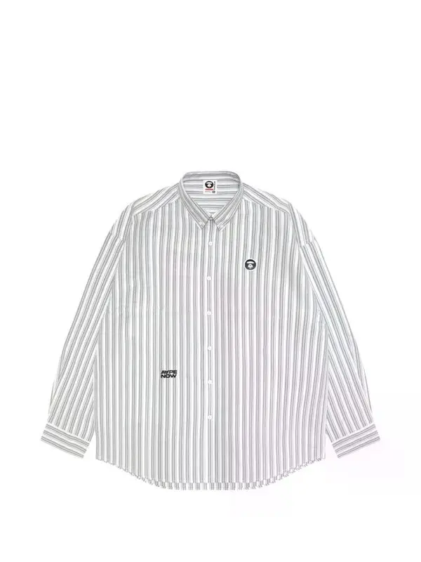 AAPE BY *A BATHING APE Striped Appliqué Shirt