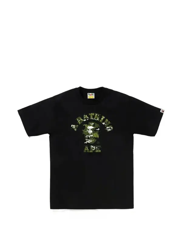 A BATHING APE Camouflage Graphic T-shirt - Black