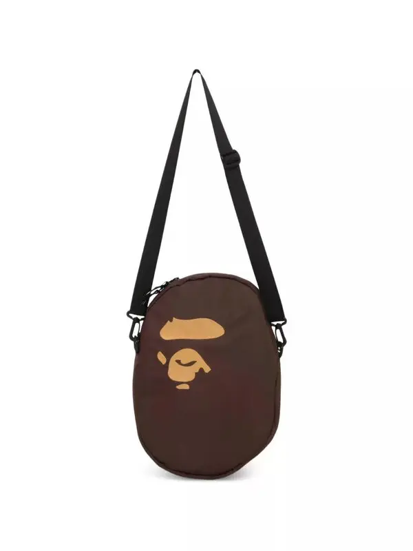 A BATHING APE Logo Messenger Bag - Brown