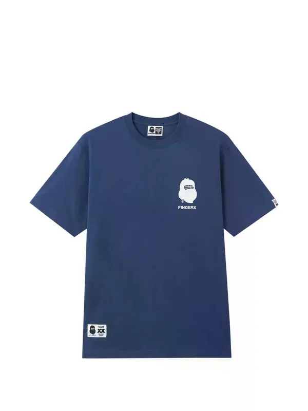 FINGERCROXX Crew-neck Graphic T-shirt - Blue