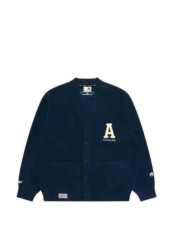 AAPE BY *A BATHING APE V-neck Logo Cardigan