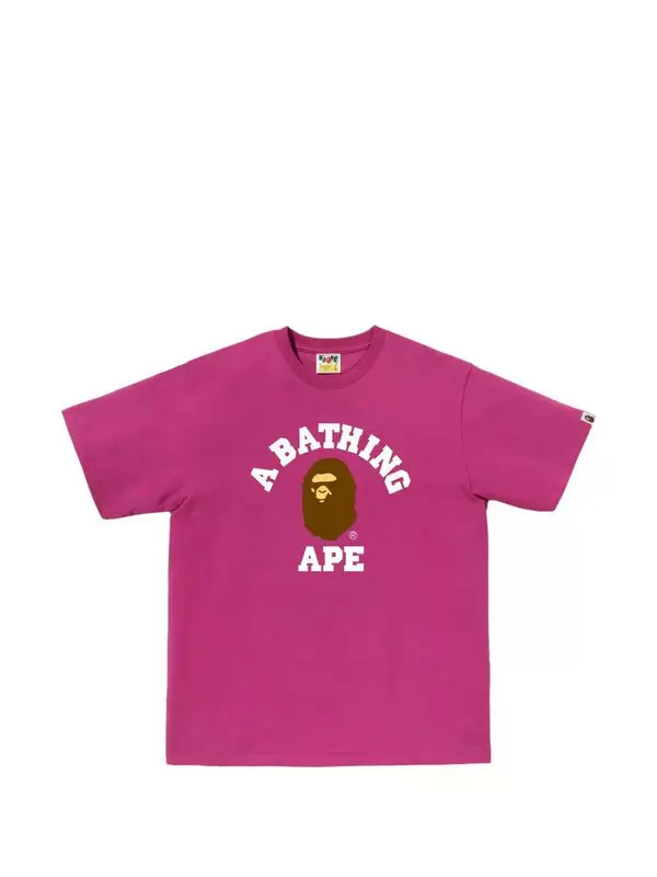 A BATHING APE Logo Graphic T-shirt - Pink