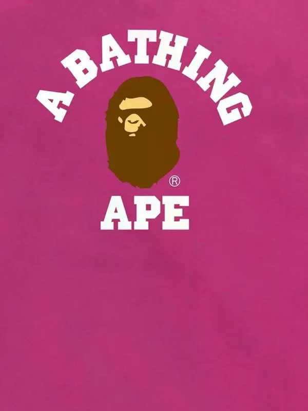 A BATHING APE Logo Graphic T-shirt - Pink