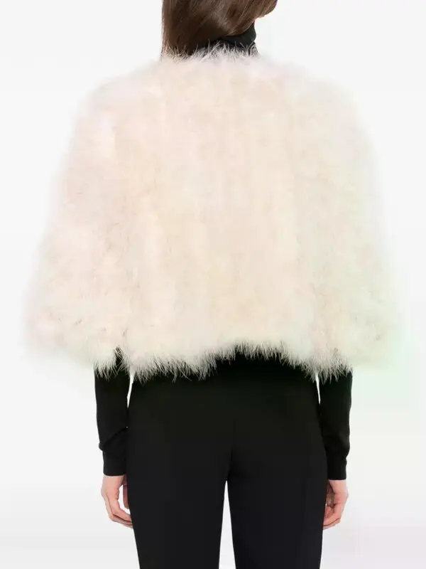 YVES SALOMON Feather Cropped Coat