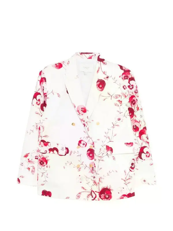 Giambattista Valli Floral-print Blazer - White
