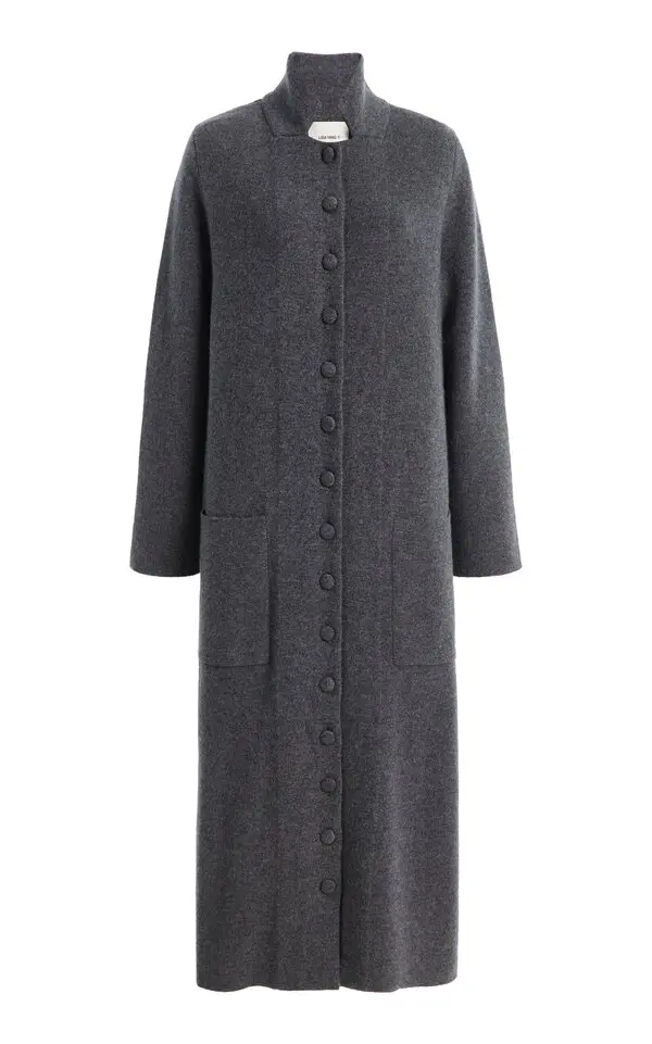 LISA YANG Rhea Cashmere Cardigan Coat - Grey