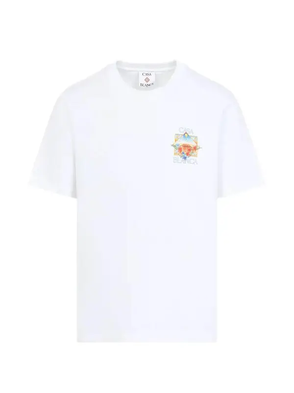 Casablanca Flower Court Icon T-shirt - White