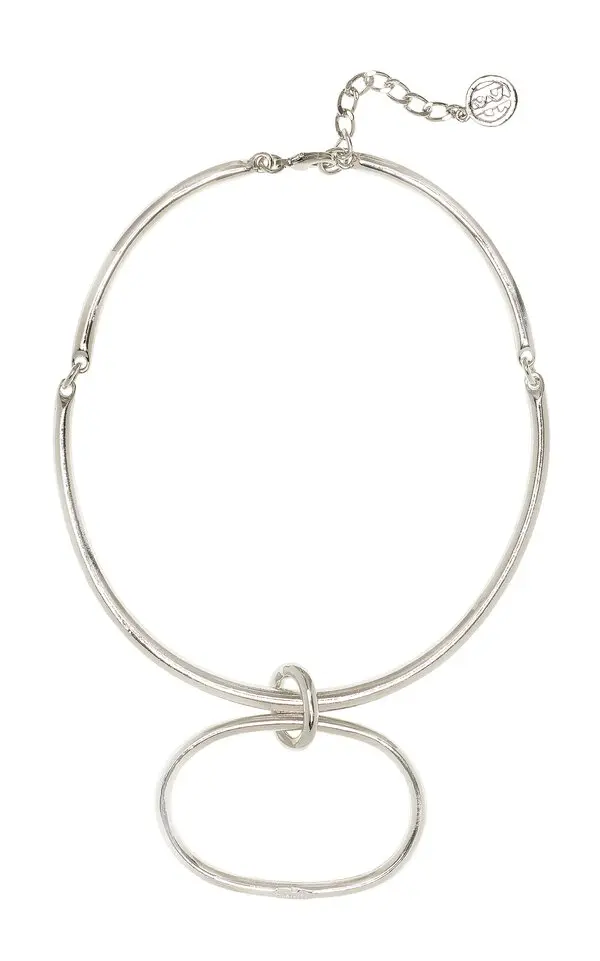 BEN-AMUN Sculptural Pendant Necklace - Silver
