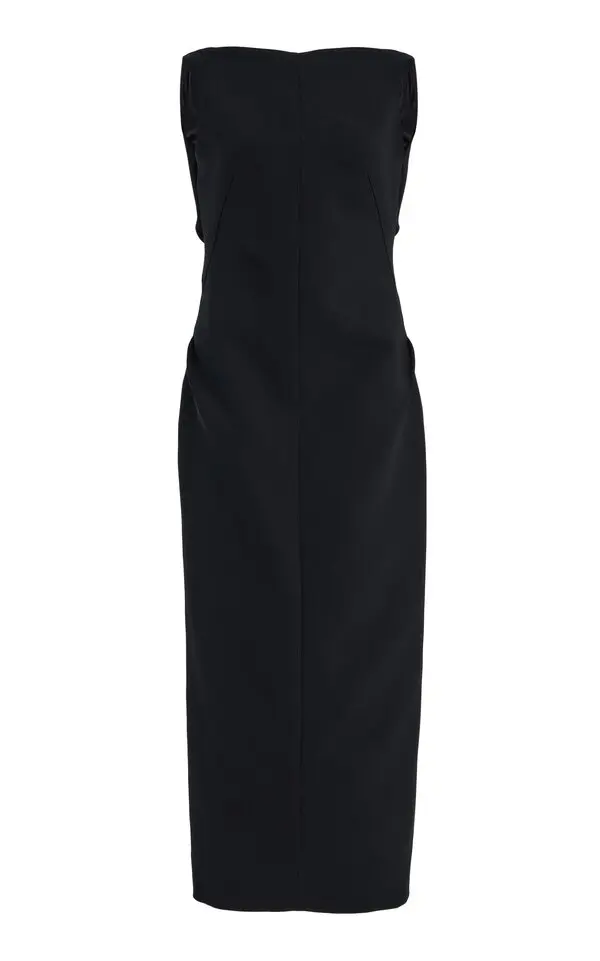 Maticevski Fervor Linen-blend Midi Dress - Black