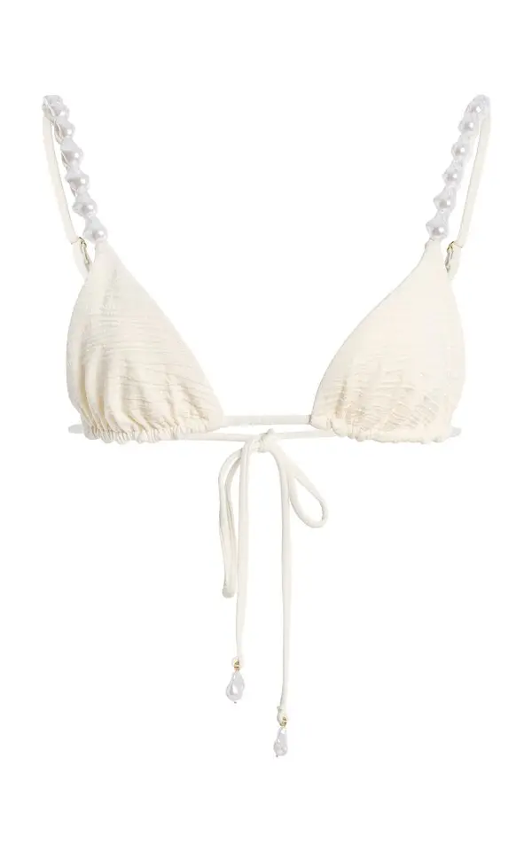 LA PORTE Luxe Kendall Bikini Top - White