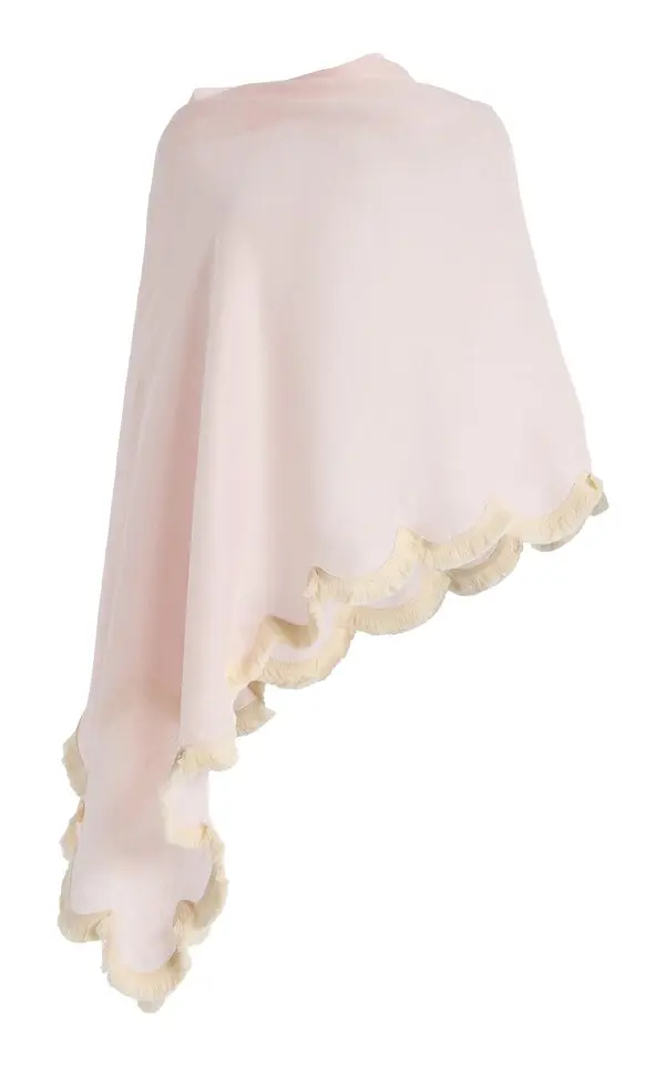 Posse Essie Fringed Linen Wrap - Pink
