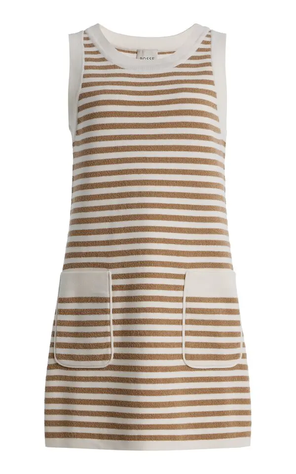 Posse Ari Striped Knit Mini Dress - Brown