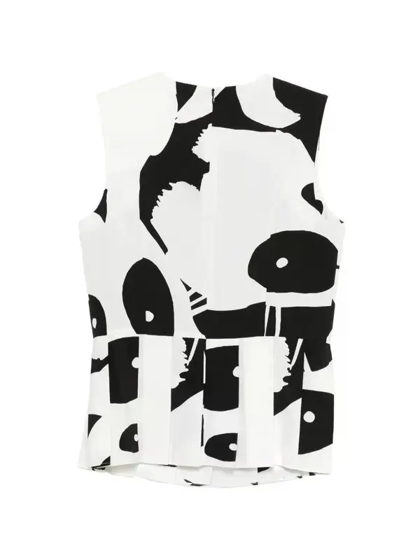 Alexander McQueen Printed Pleated Blouse