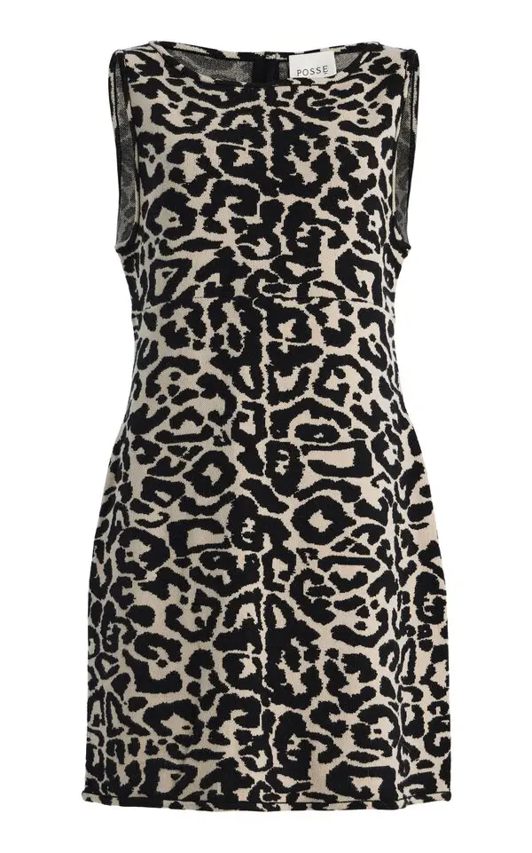 Posse Lexi Leopard Knit Mini Dress