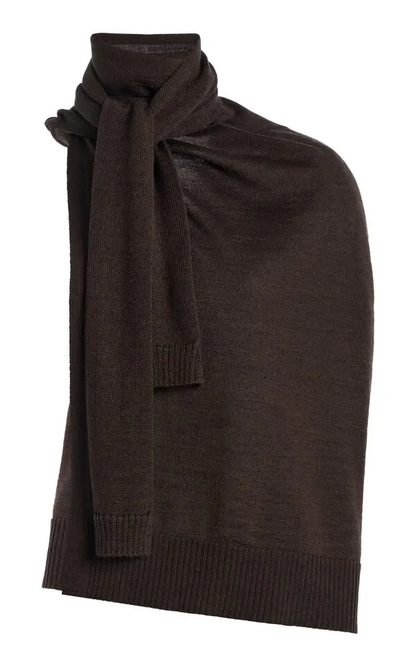 LEMAIRE Trompe L'oeil Scarf - Brown
