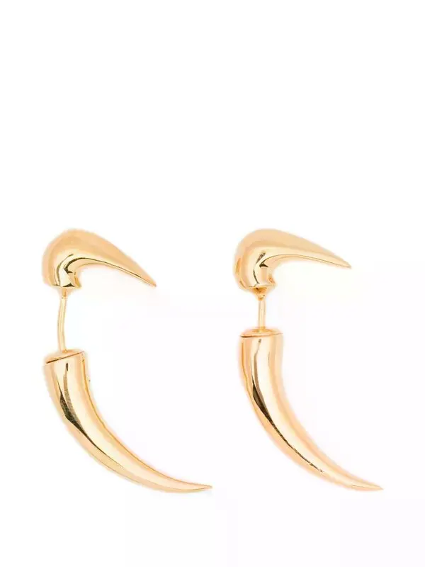 LEONARDO VALENTINI Shark-tooth Drop Earrings - Gold