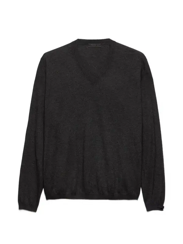 Prada V-neck Sweater - Grey