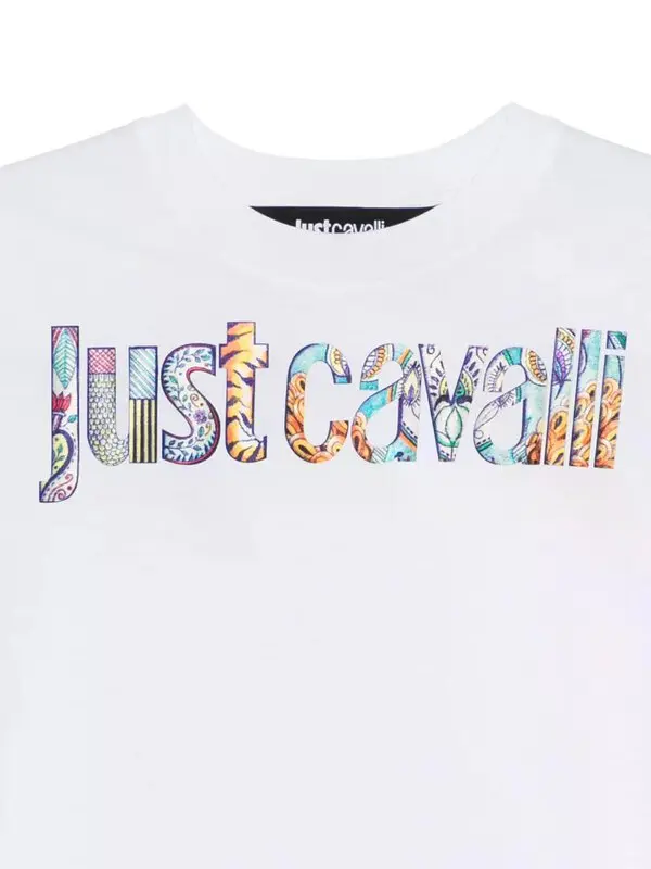 Just Cavalli Floral Logo T-shirt
