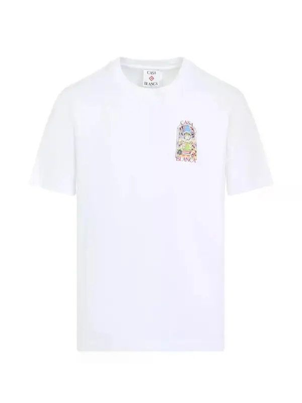 Casablanca Tennis Landscape Print T-shirt