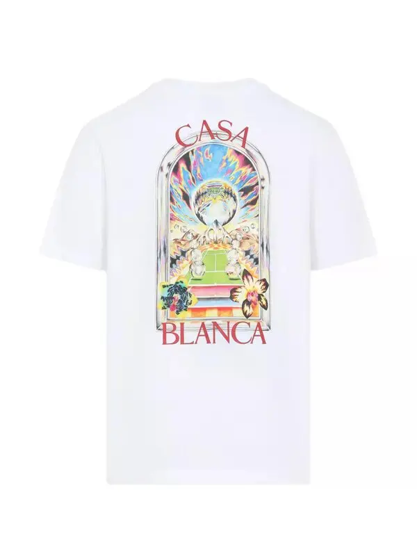 Casablanca Tennis Landscape Print T-shirt