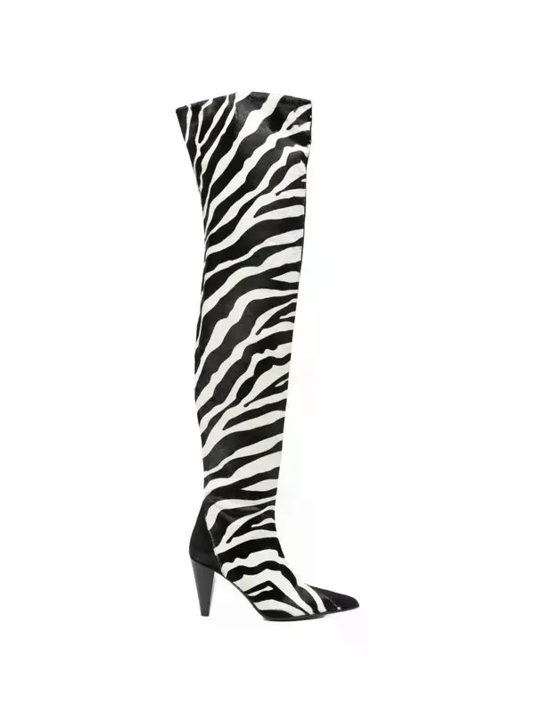 Khaite Zebra-print Over-the-knee Boots