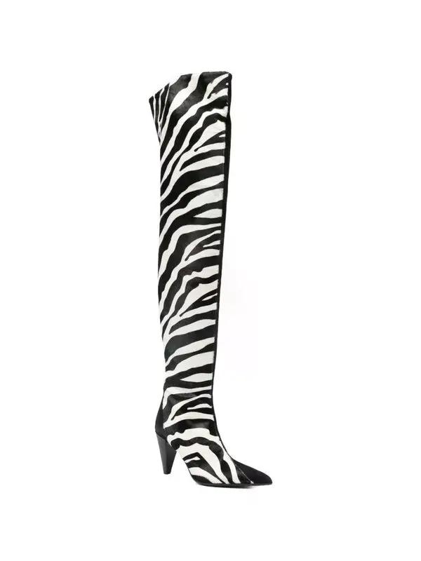 Khaite Zebra-print Over-the-knee Boots