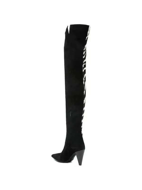 Khaite Zebra-print Over-the-knee Boots