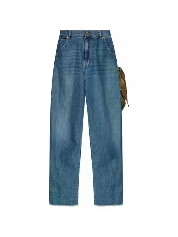 DARKPARK Scarf Detail Belt-loop Jeans - Blue