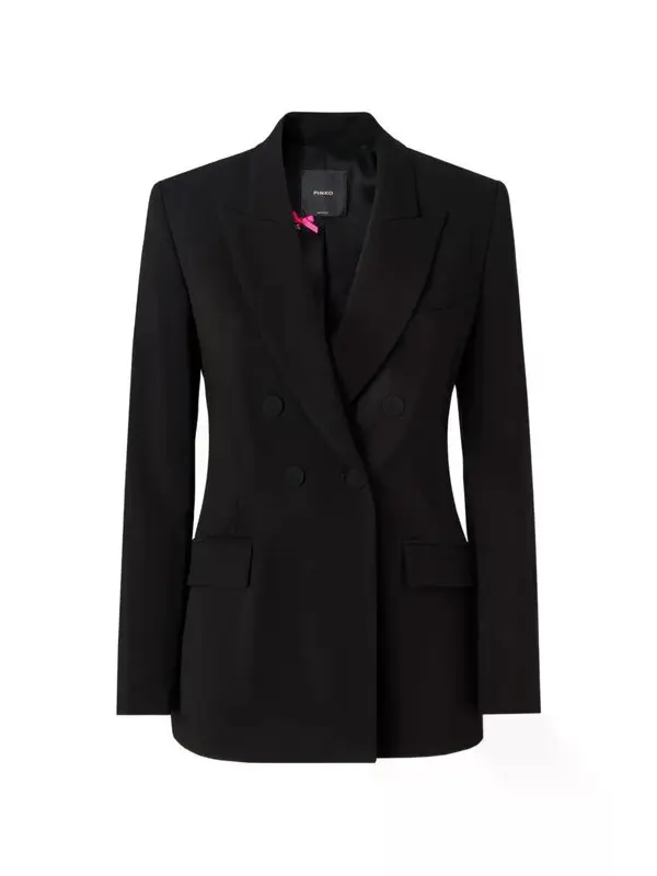 Pinko Long-sleeved Double-breasted Jacket - Black
