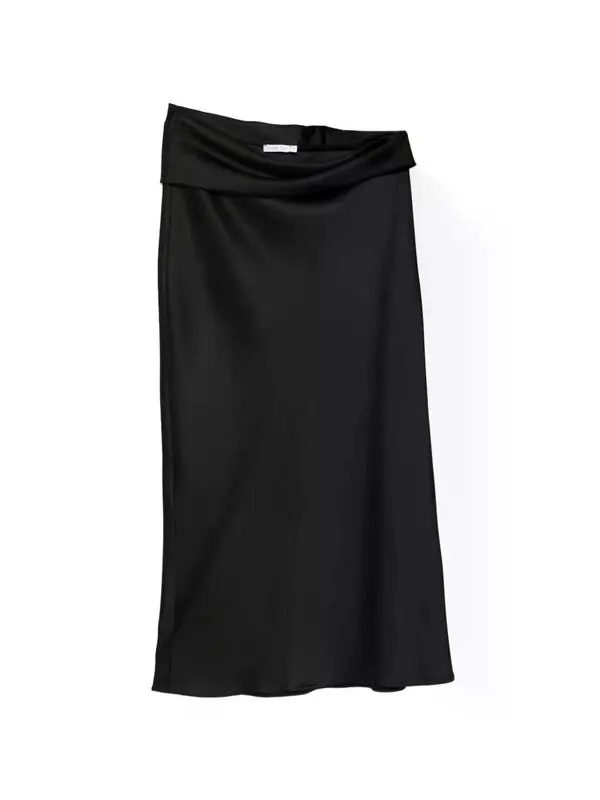 Patrizia Pepe Draped Midi Skirt - Black