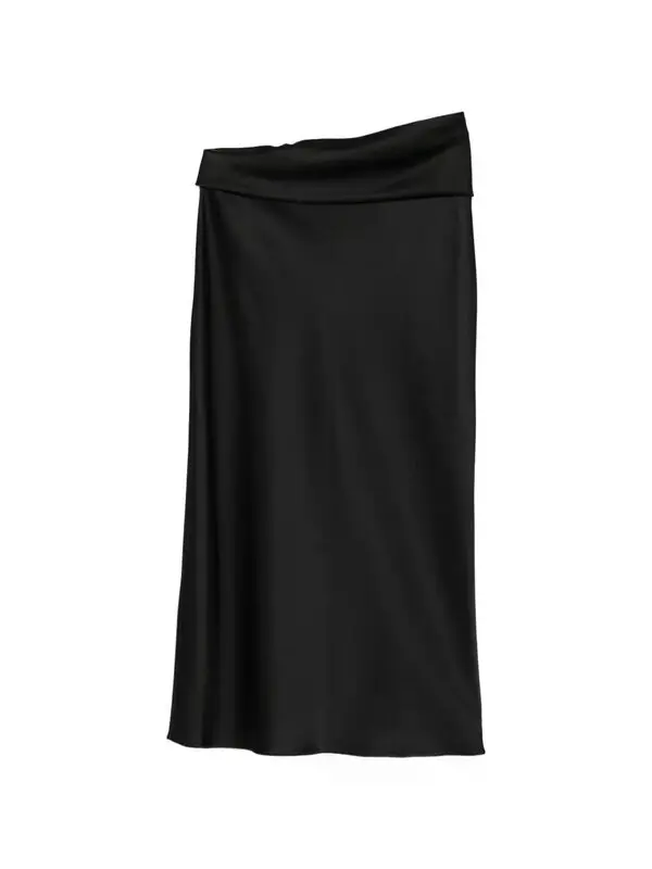 Patrizia Pepe Draped Midi Skirt - Black