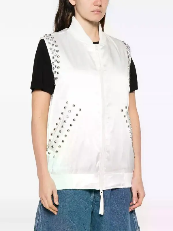 P.a.r.o.s.h Studded Gilet - White