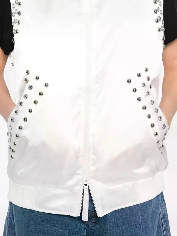 P.a.r.o.s.h Studded Gilet - White