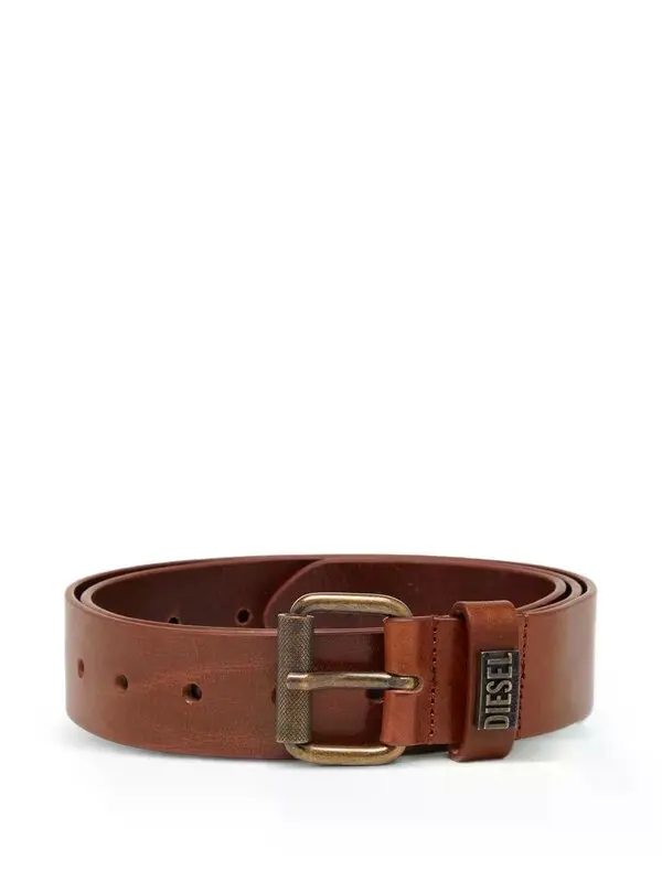 Diesel Logo-plaque Belt - Brown