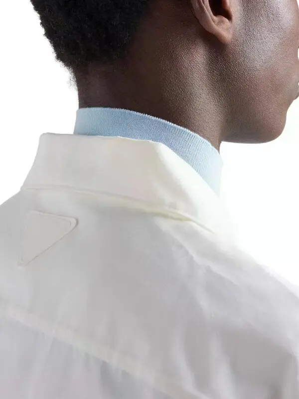 Prada Printed Cotton Bowling Shirt - White