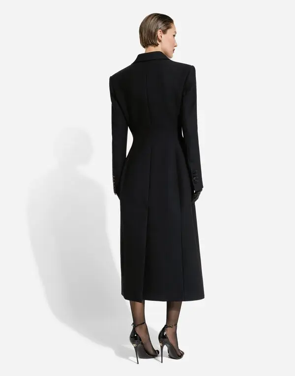 Dolce & Gabbana Long Single-breasted Wool Cady Coat
