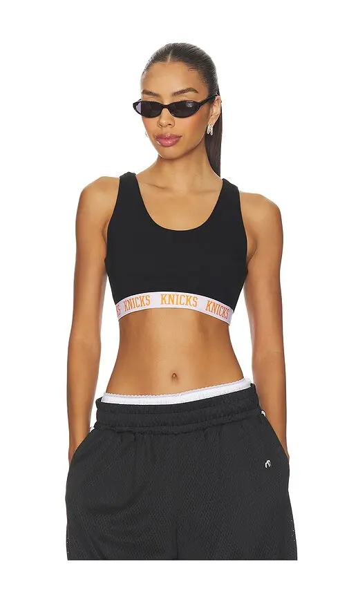 Terez X Knicks Rib Logo Elastic Bra - Black