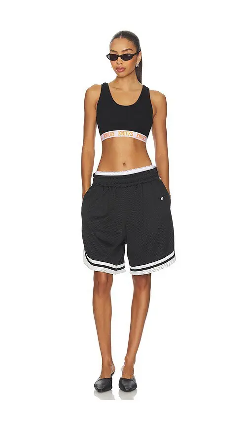 Terez X Knicks Rib Logo Elastic Bra - Black