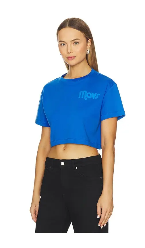 Terez X Mavericks Cropped T-shirt With Graphic Detail