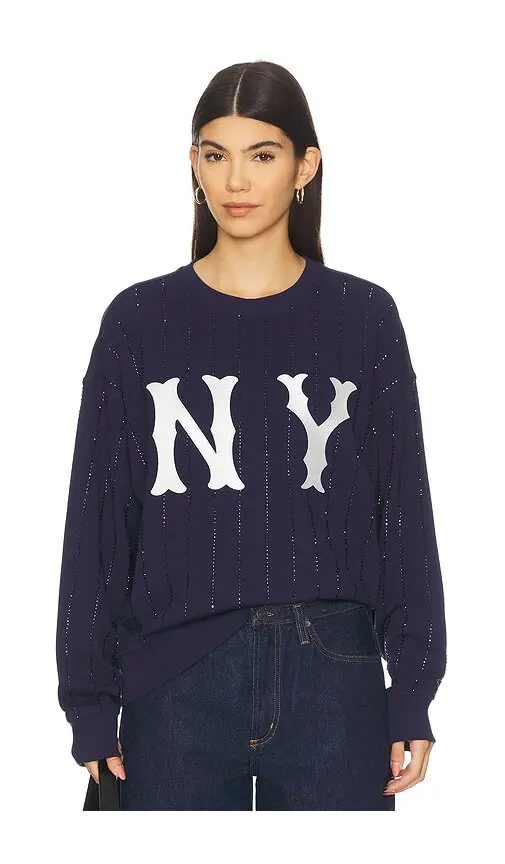 Terez X Yankees Gem Pinstripe Sweatshirt
