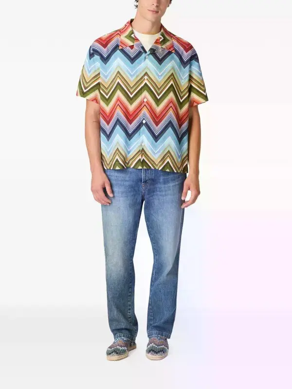 Missoni Zigzag-pattern Shirt - Blue