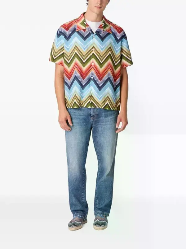 Missoni Zigzag-pattern Shirt - Blue