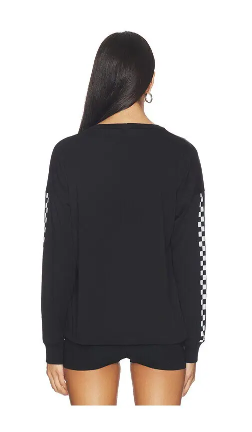 Michael Lauren Keegan Longsleeve Drop Shoulder Crop Tee - Black