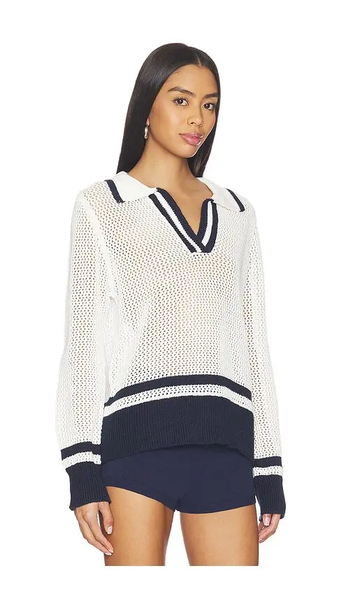 BOBI Polo Mix Stitch Sweater