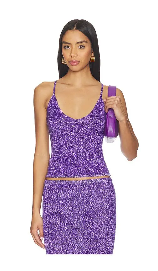 ASTA RESORT Carolina Camisole - Violet Sequin