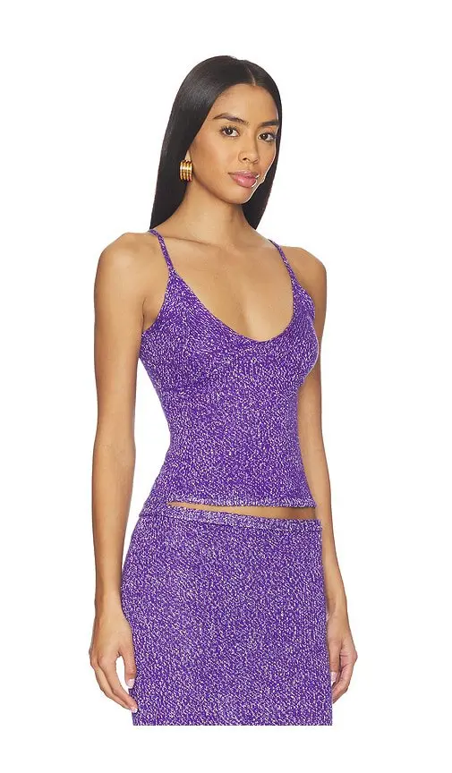 ASTA RESORT Carolina Camisole - Violet Sequin