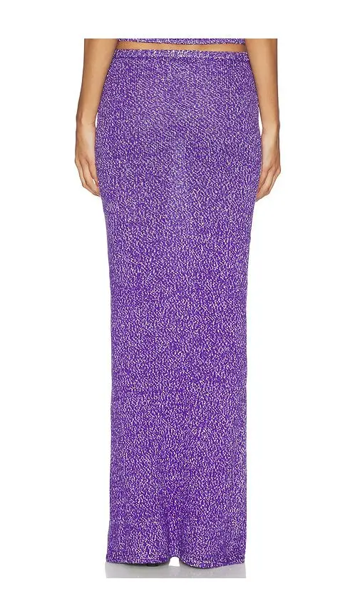 ASTA RESORT Carolina Knit Skirt - Violet Sequin